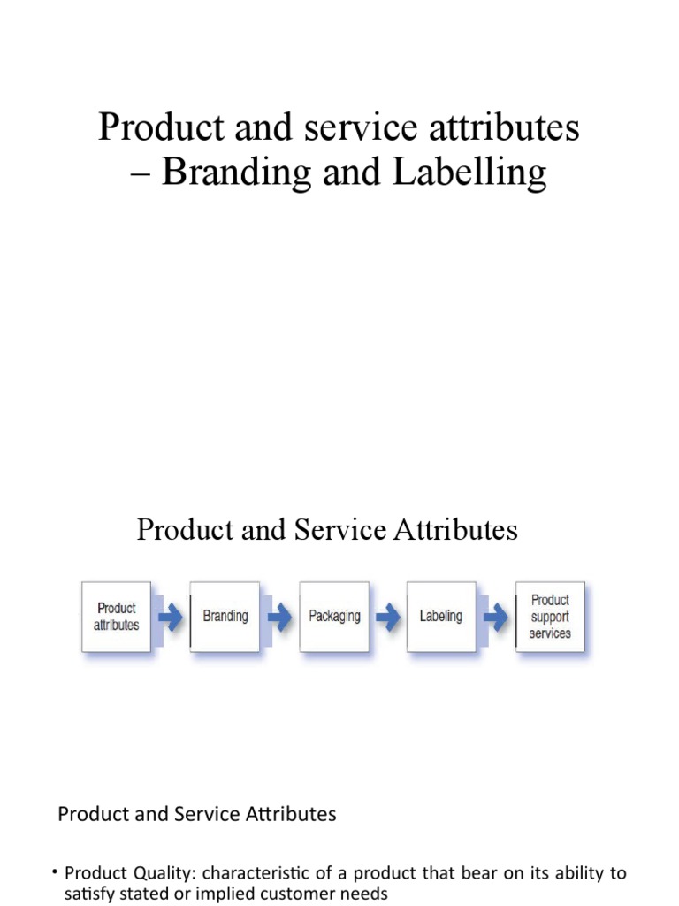 Product and Service Attributes - Branding and Labelling | PDF | Brand ...