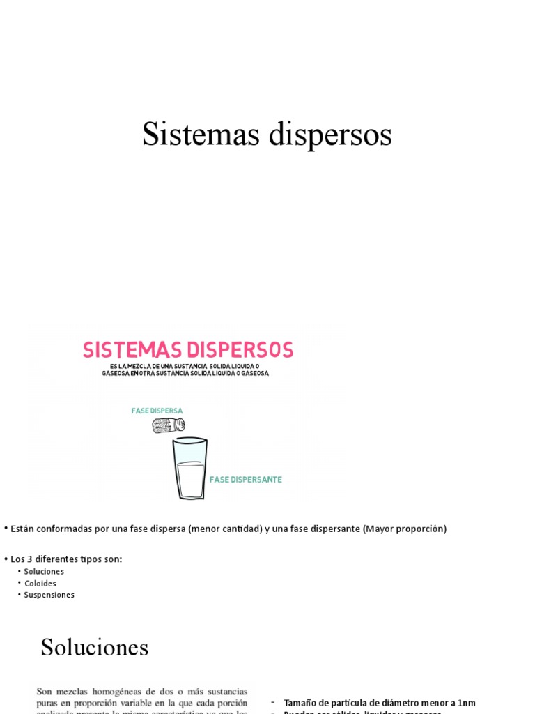 Sistemas Dispersos | PDF | Coloide | Concentración