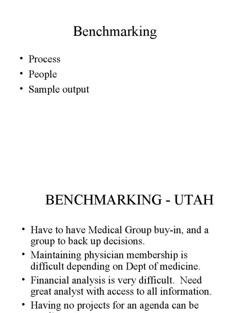 Benchmarking: - Process - People - Sample Output | Download Free PDF ...