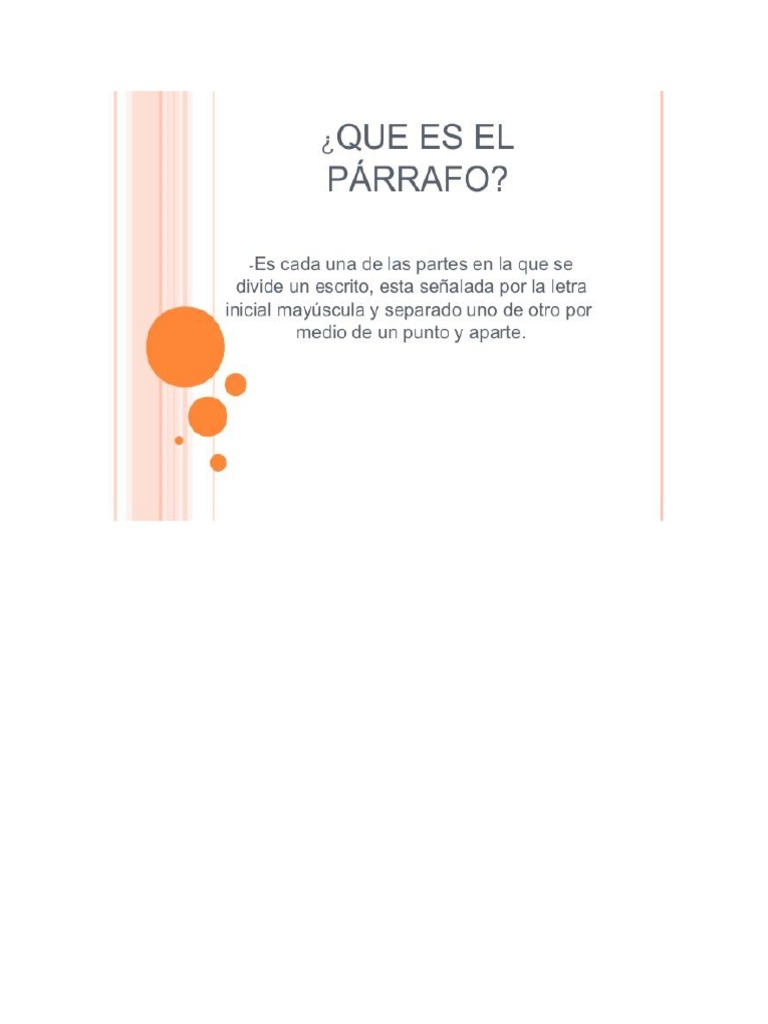 Partes Del Parrafo | PDF
