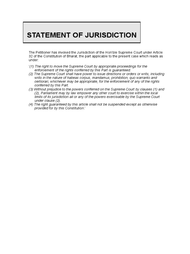 Statement of Jurisdiction | PDF