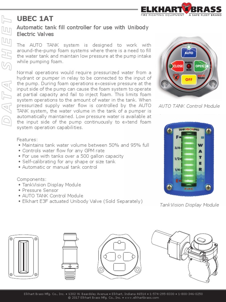 Ubec 1at: Automatic Tank Fill Controller For Use With Unibody Electric ...