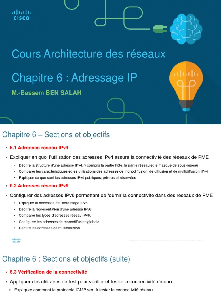 Cours Architecture-des-RX Chp6 | PDF | Adresse IP | I Pv6