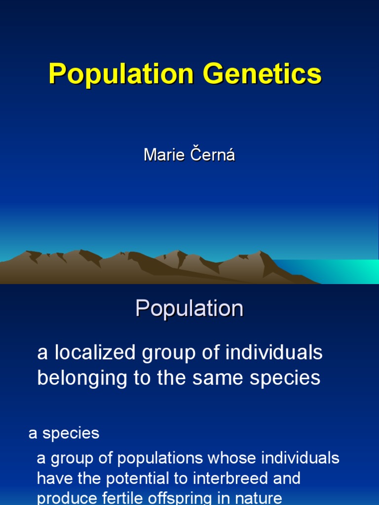 18 Population Genetics | PDF | Social Science | Science & Mathematics