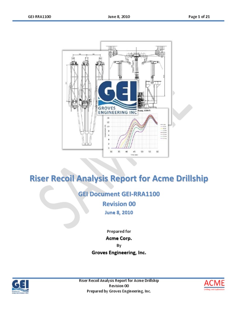Riser Recoil Analysis Report For Acme Drillship | PDF | Buoyancy | Pressure