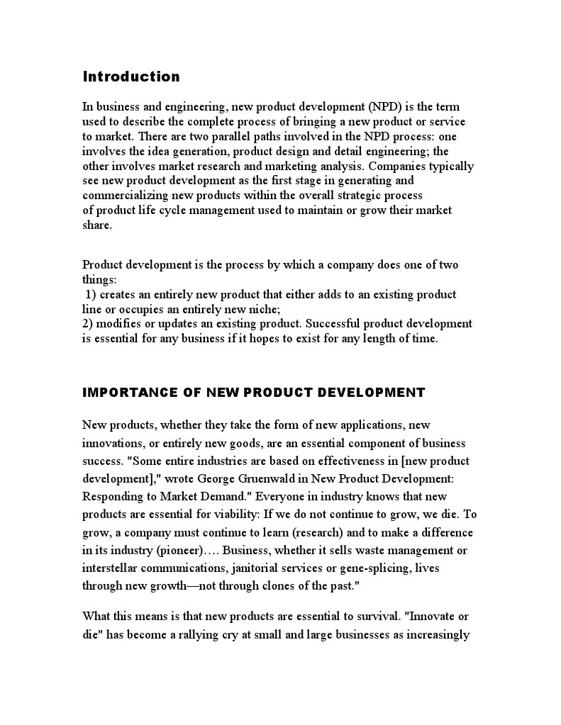 New Product Development Report | PDF | New Product Development | Marketing