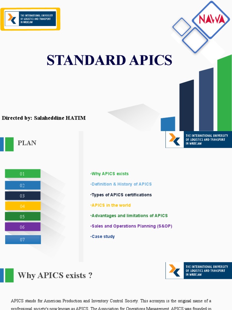 Standard Apics: Directed By: Salaheddine HATIM | PDF | Supply Chain ...