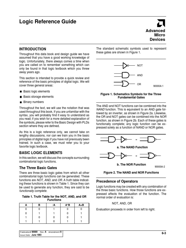 Logic Reference Guide: Advanced Micro Devices | PDF | Theoretical ...