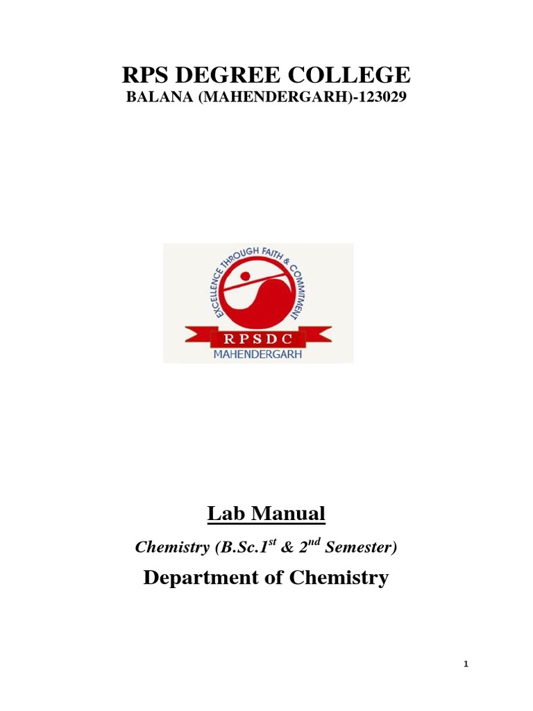 Rps Degree College: Lab Manual | PDF | Chemistry | Titration