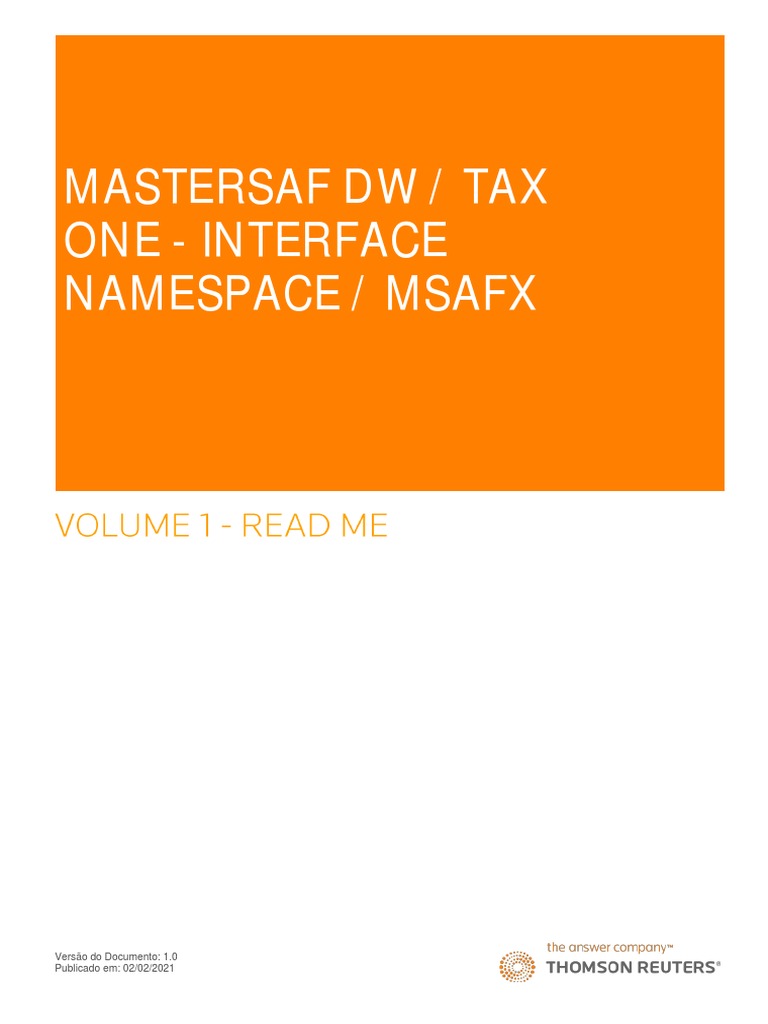 Mastersaf Interface Namespace SAP DW TAXONE Guide 1 Read Me | PDF | Namespace | Interface ...