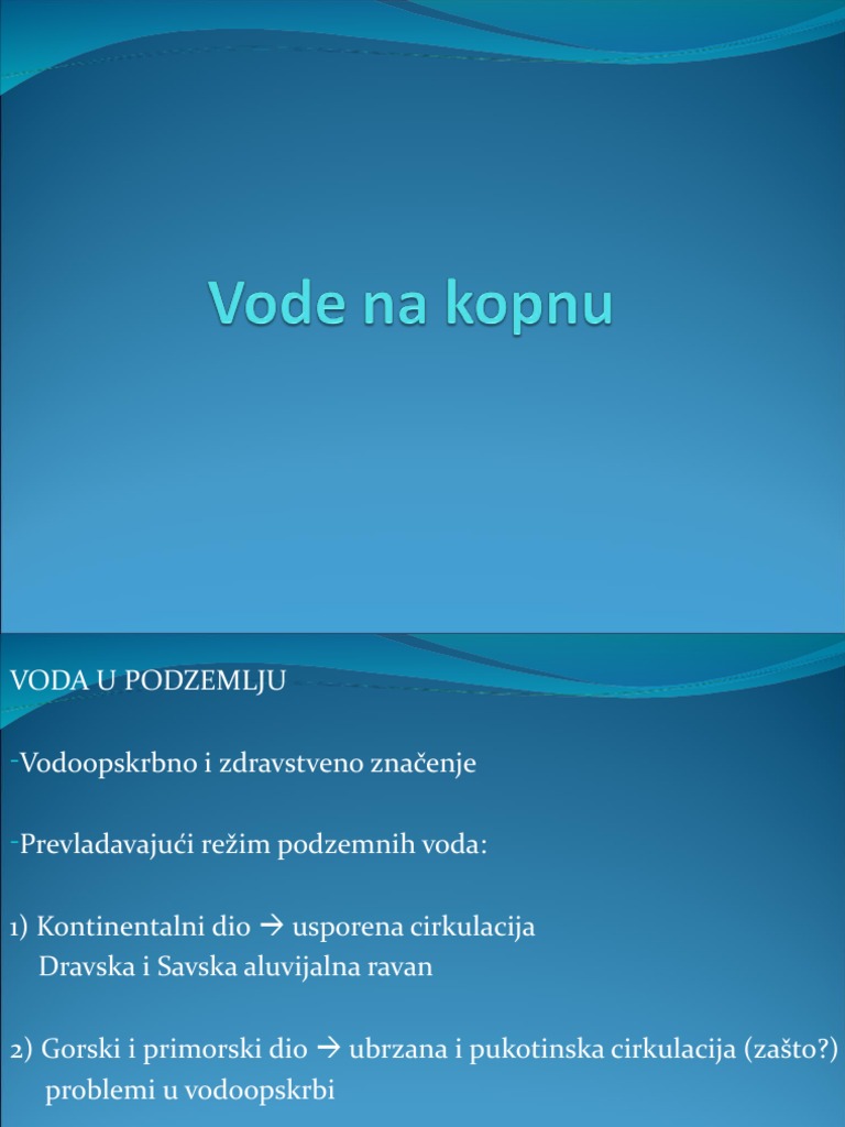Vode Na Kopnu | PDF