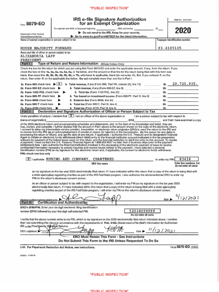 House Majority Forward's 2020 Tax Forms | PDF | Irs Tax Forms | 501(C ...