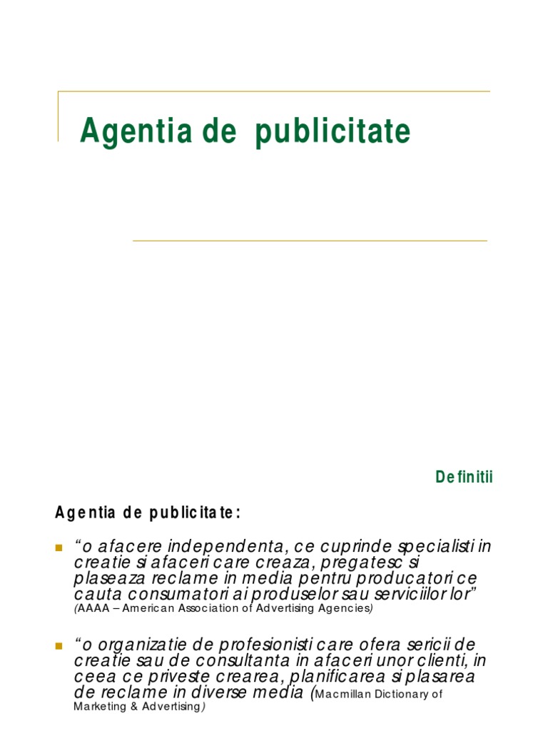 Agentia de Publicit Te | PDF
