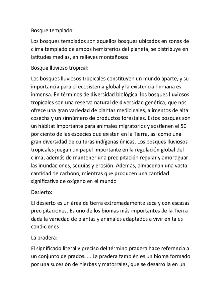 Bosque Templado | PDF | Los bosques | Clima