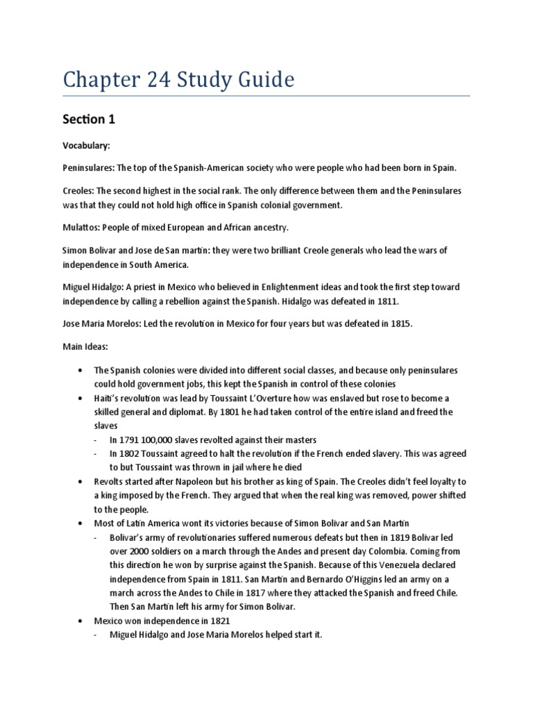 Chapter 24 Study Guide | Download Free PDF | Otto Von Bismarck ...
