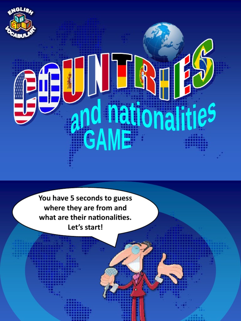 Guess Nationalities Game | PDF | Peru | Spanish Language