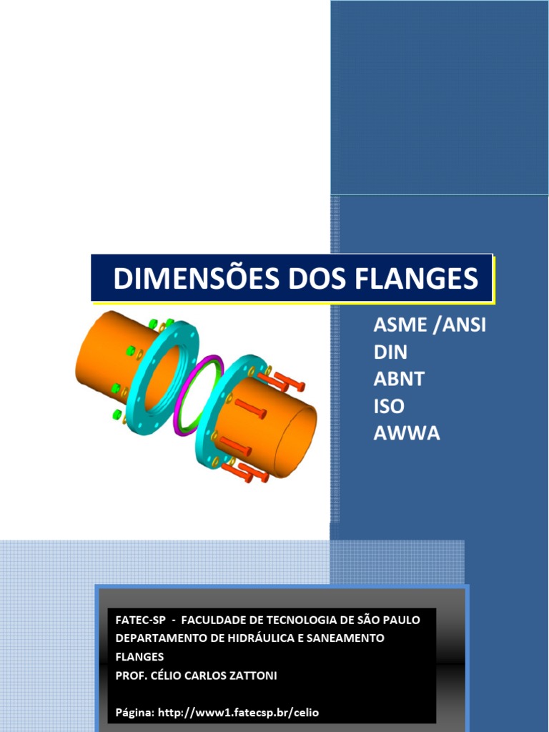 Dimensões e Especificações Técnicas de Flanges Conforme Padrões ASME ...