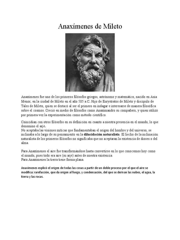 Anaxímenes de Mileto | PDF