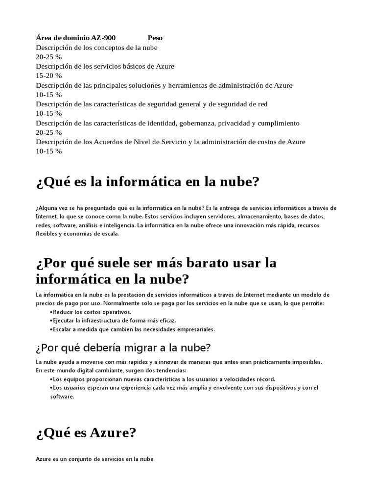 Azure Fundamentals Microsoft Learn | PDF | Computación en la nube | Microsoft Azure