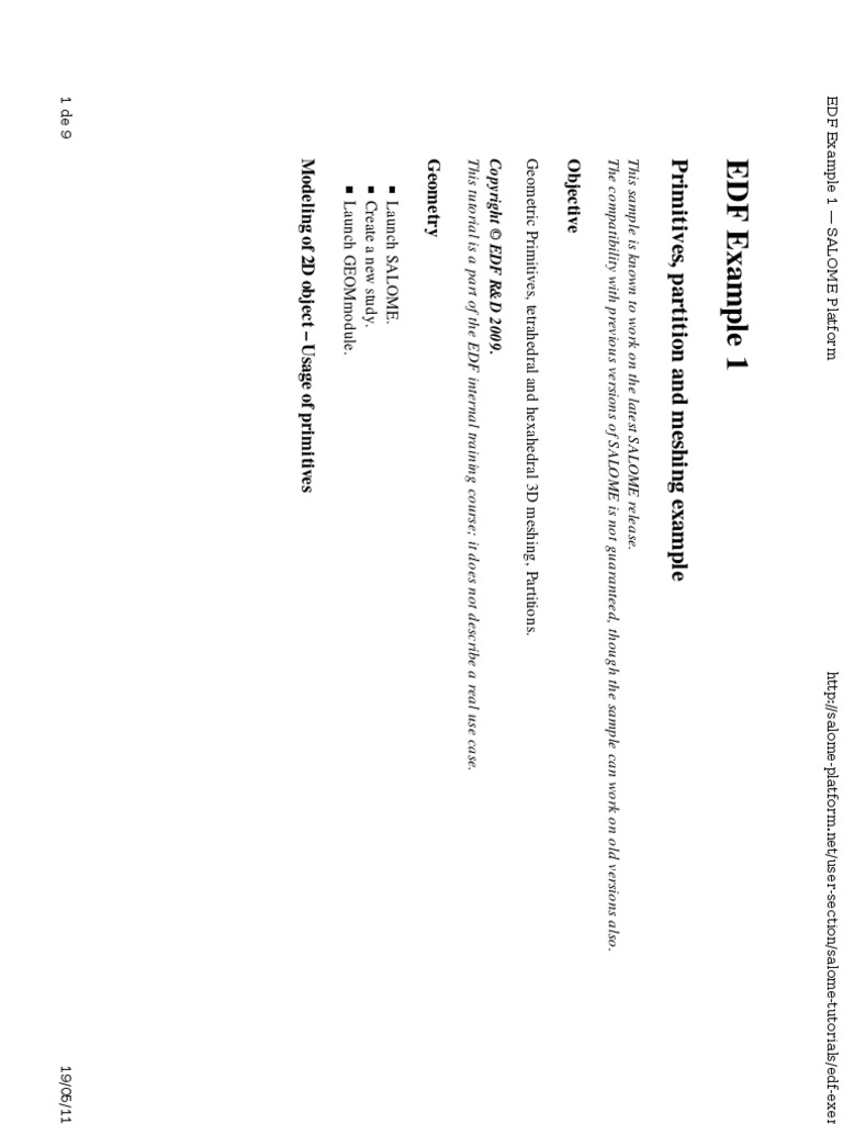 Tutorial 1 Salome | PDF | Vertex (Geometry) | Tetrahedron