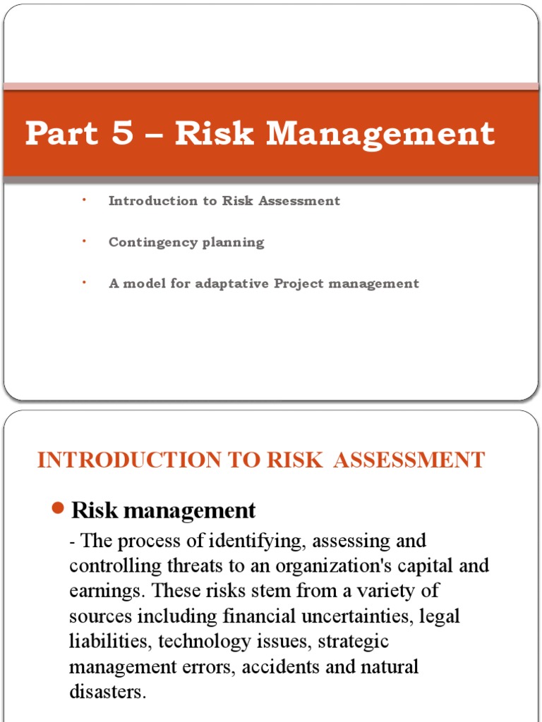 Part 5 Risk Management | PDF | Risk | Risk Assessment