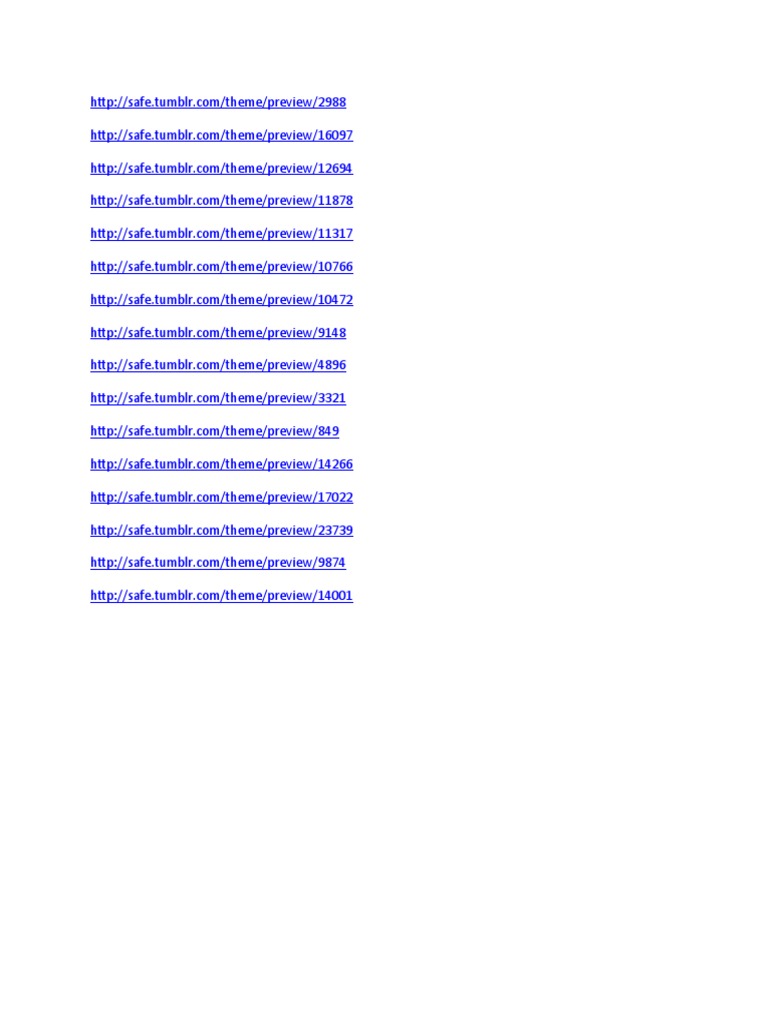 Tumblr Theme Previews Collection | PDF