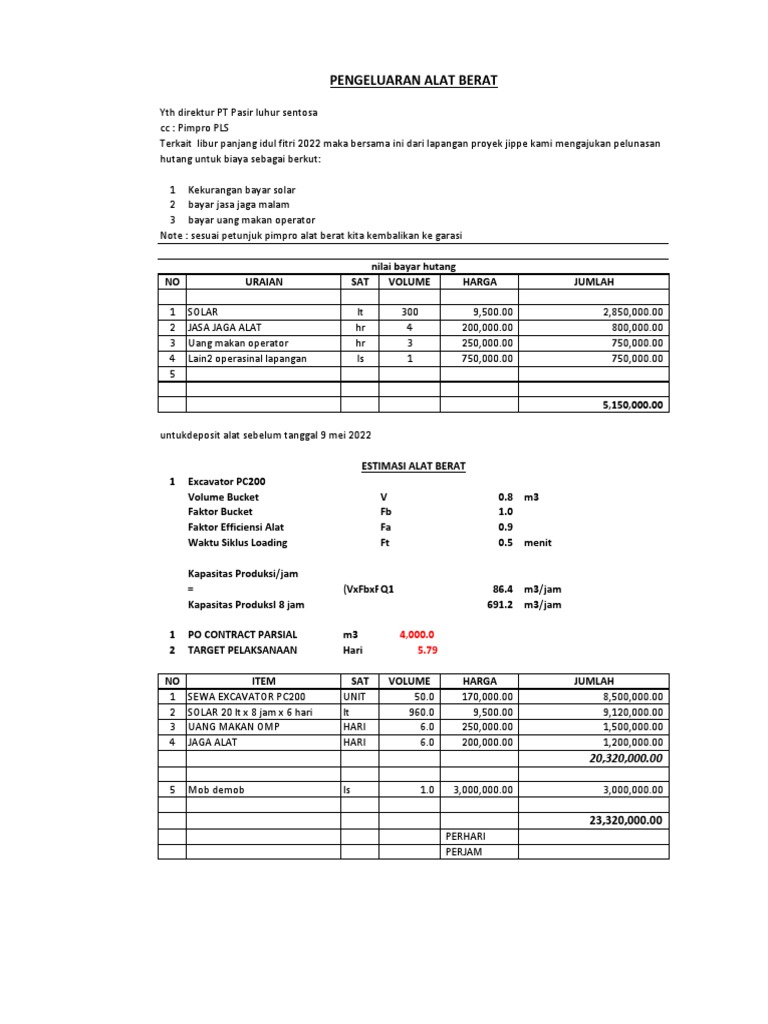 ALAT BERAT JIPPE New | PDF