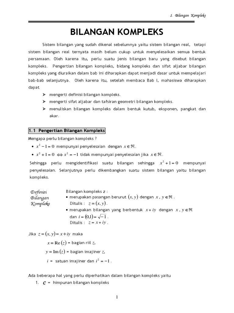Bilangan Kompleks | PDF