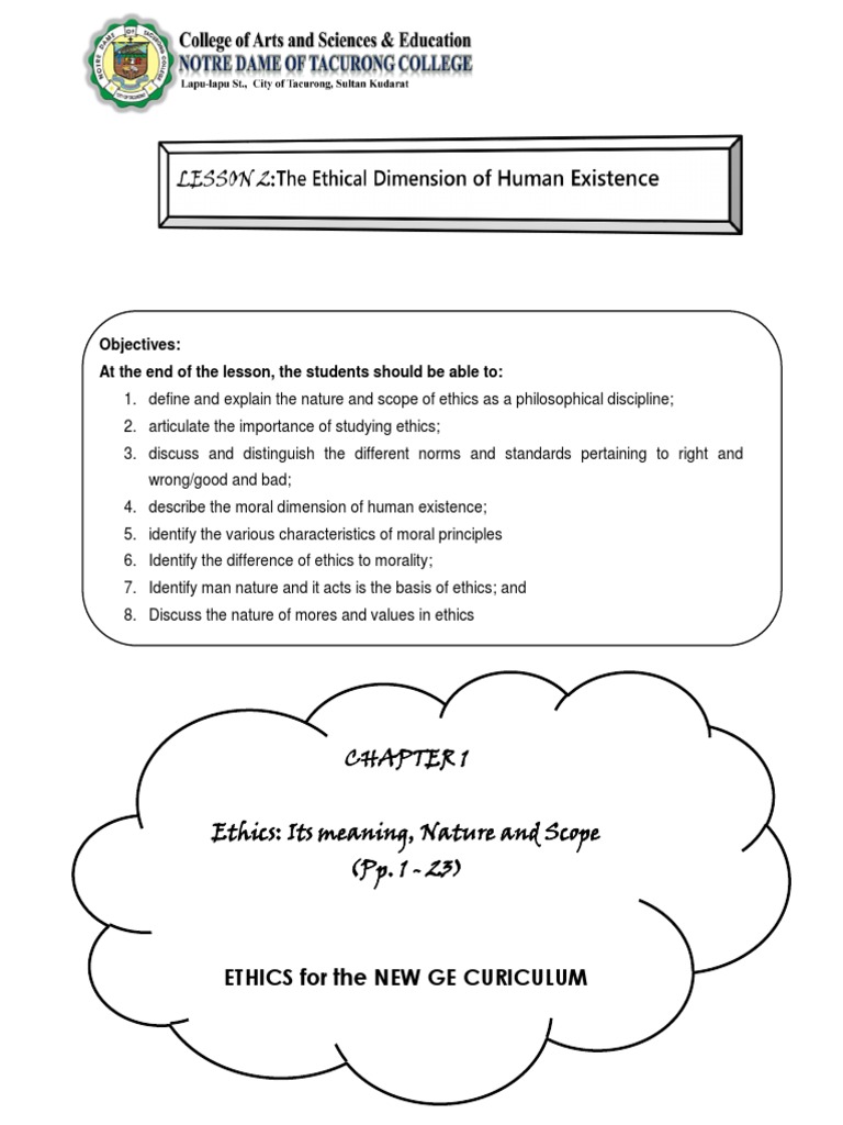 Lesson 2 Ethics | PDF | Morality | Reason