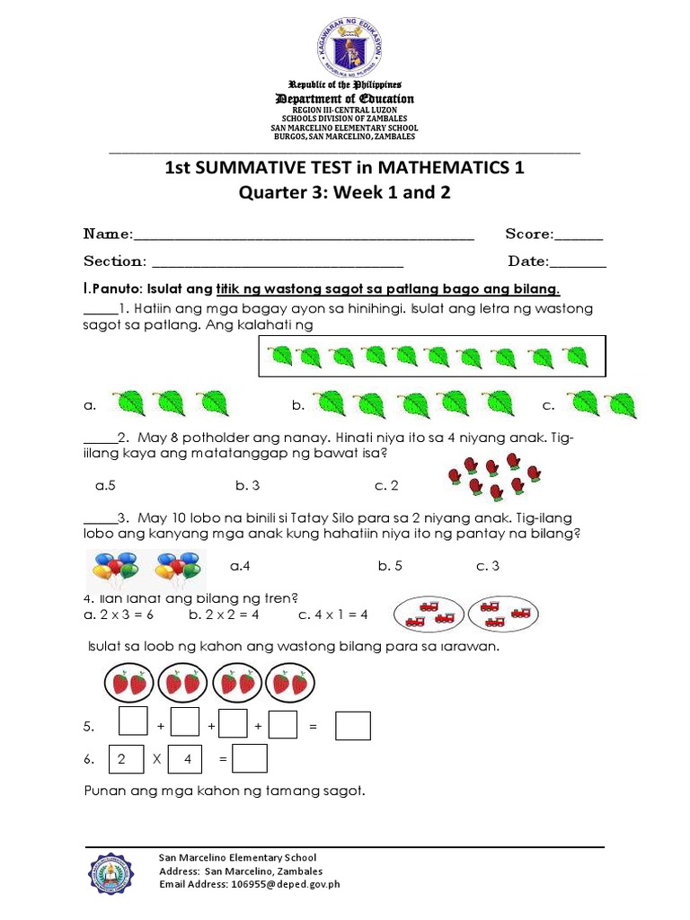 q3-1st Summative | PDF