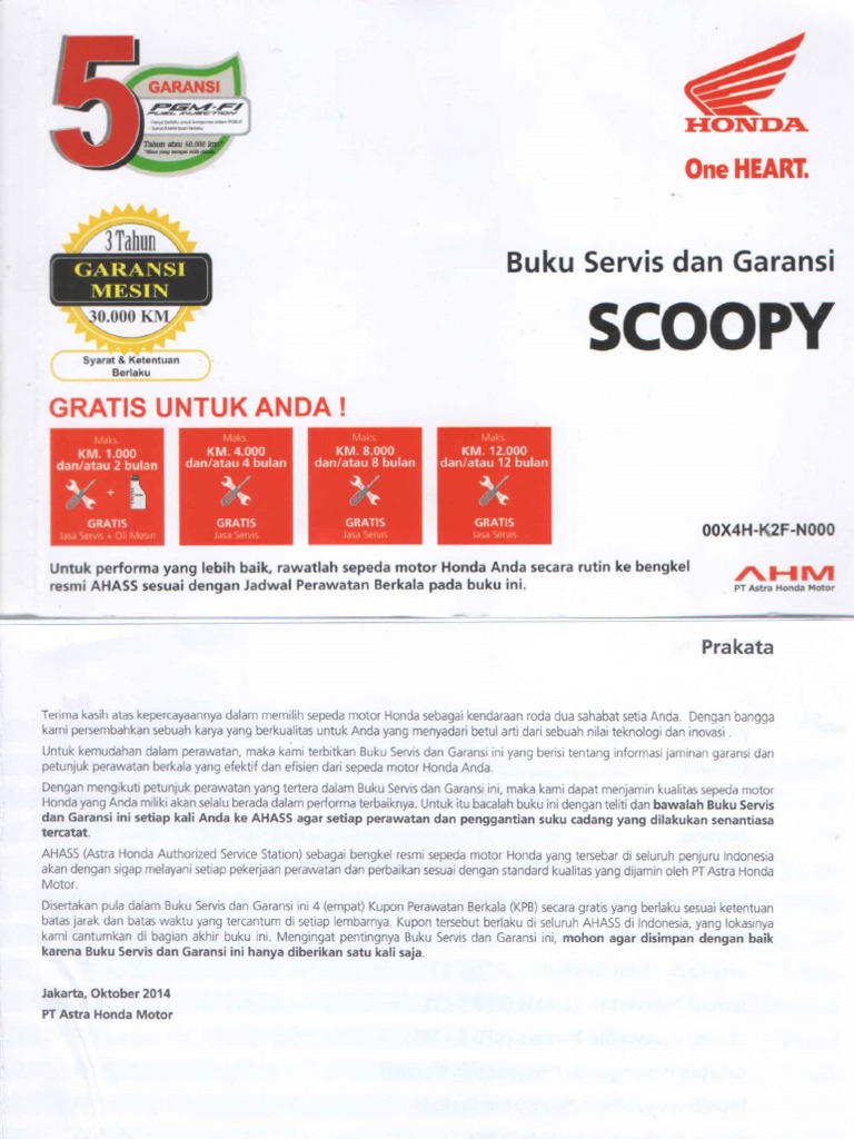 Buku-Service Honda | PDF