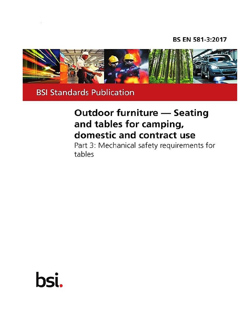 BS EN 581-3-2017 - YÊU CẦU KT - BÀN NGOÀI TRỜI | PDF