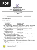 English 7: Summative Test No. 1 Lessons 1 & 2 Listening Strategies ...