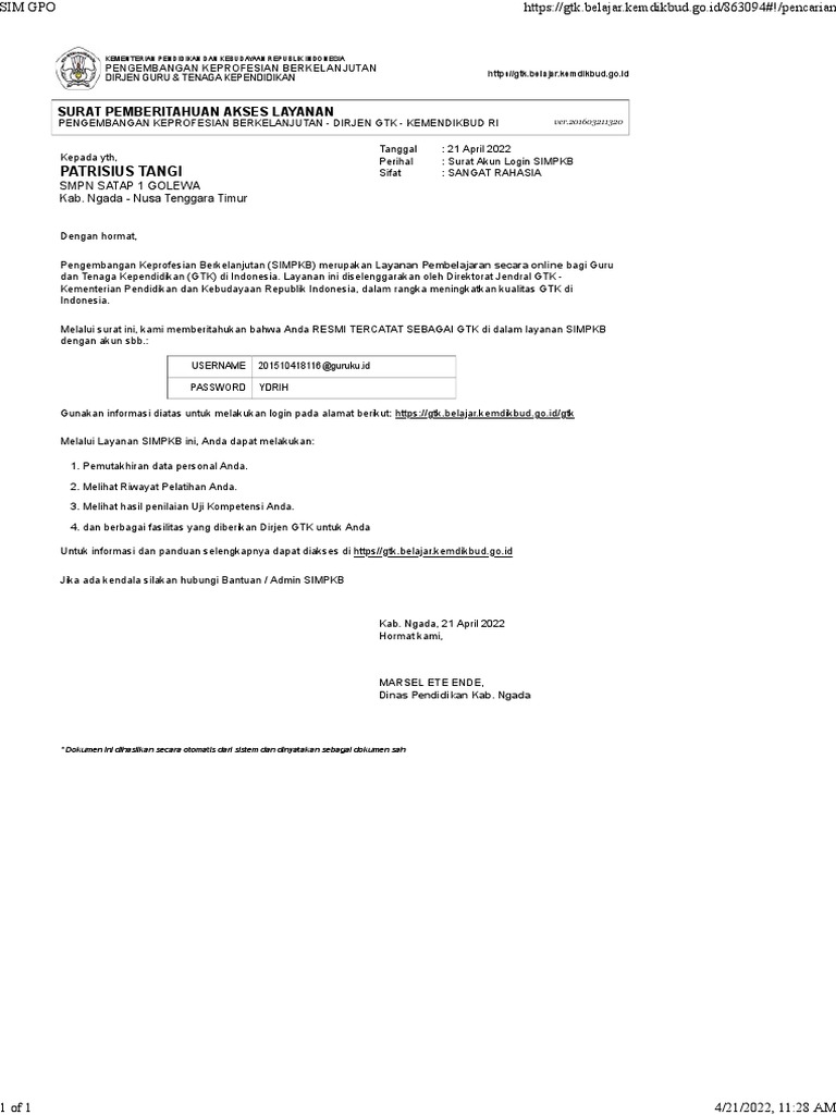 Patrisius Tangi | PDF