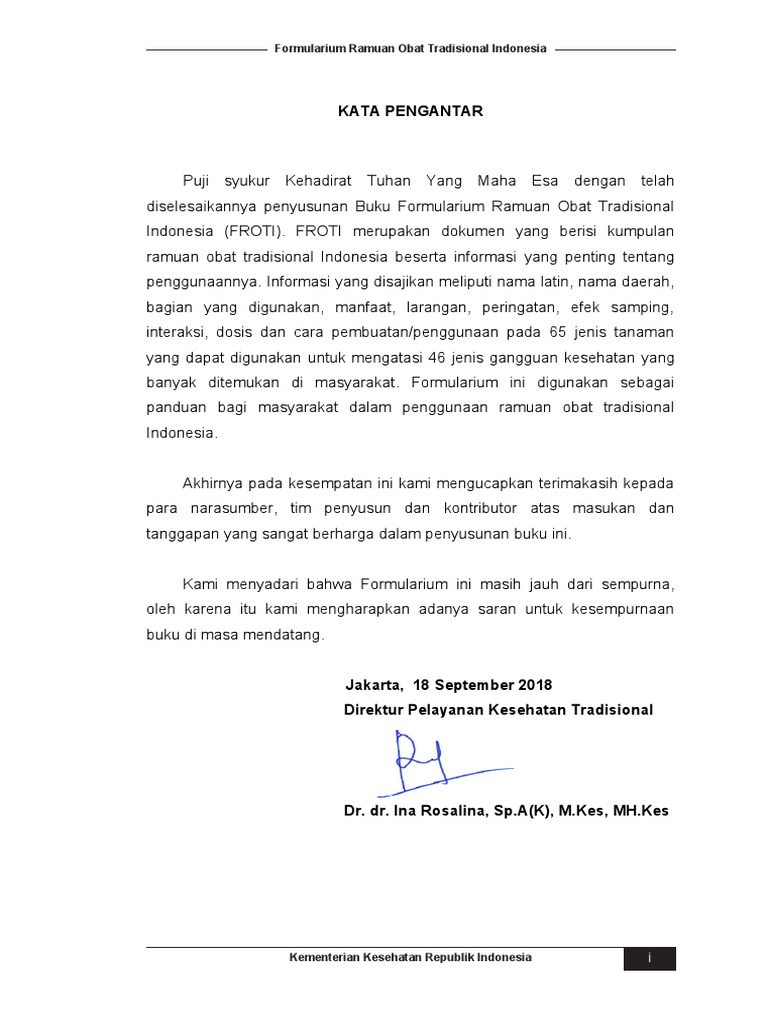 Buku Formularium Ramuan Obat Tradisional Indonesia Pdf