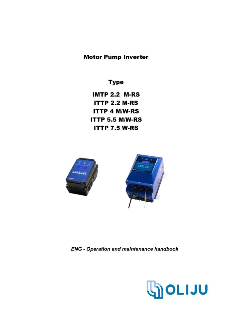 Motor Pump Inverter. Type I ITTP 7.5 W-RS - PDF | PDF