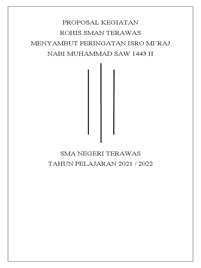 Proposal Kegiatan Rohis 2022 | PDF