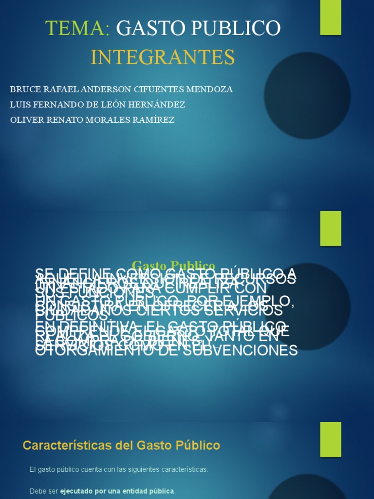 Definición y Clasificación del Gasto Público | PDF | Economias | Gobierno