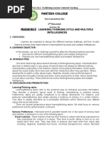 MODULE 5: Learning/Thinking Styles and Multiple Intelligences | PDF | Neuropsychology | Academic ...