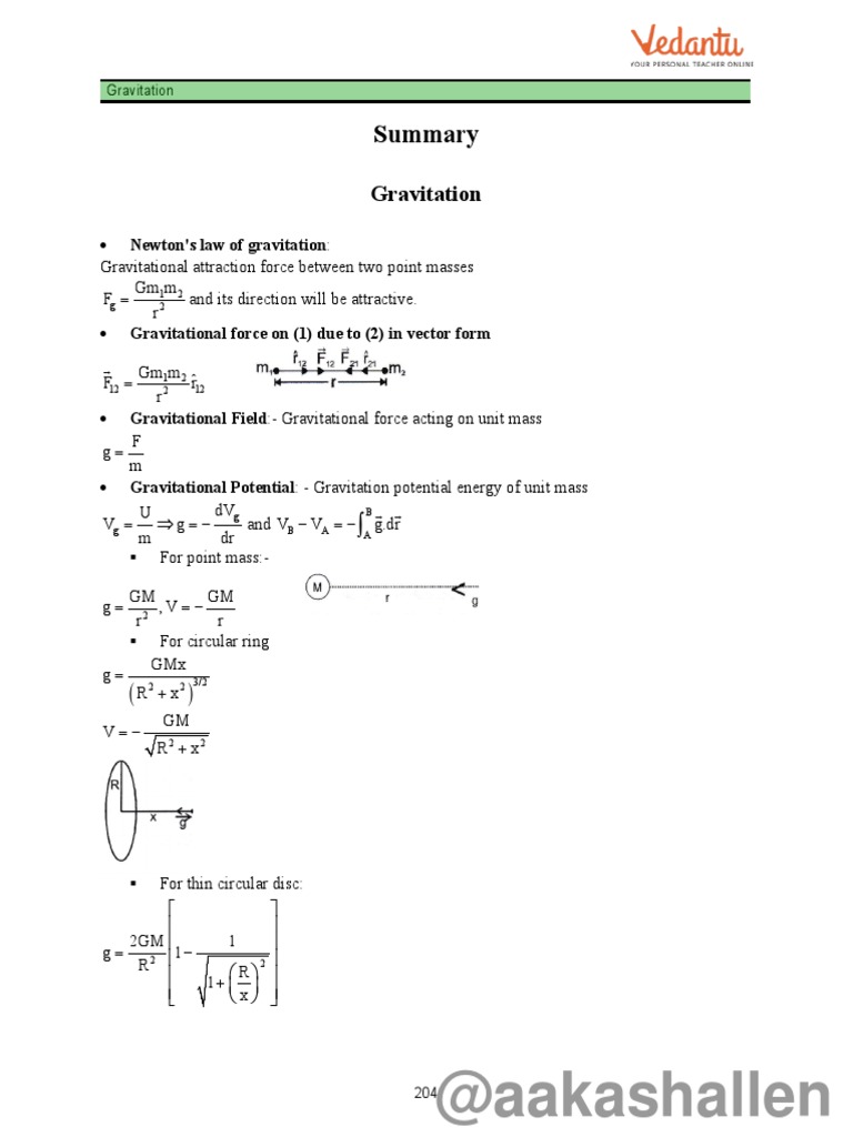 Understanding Gravitation Concepts | PDF | Orbit | Gravity