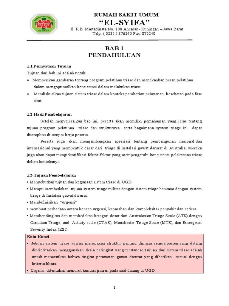 Panduan Triage Igd | PDF