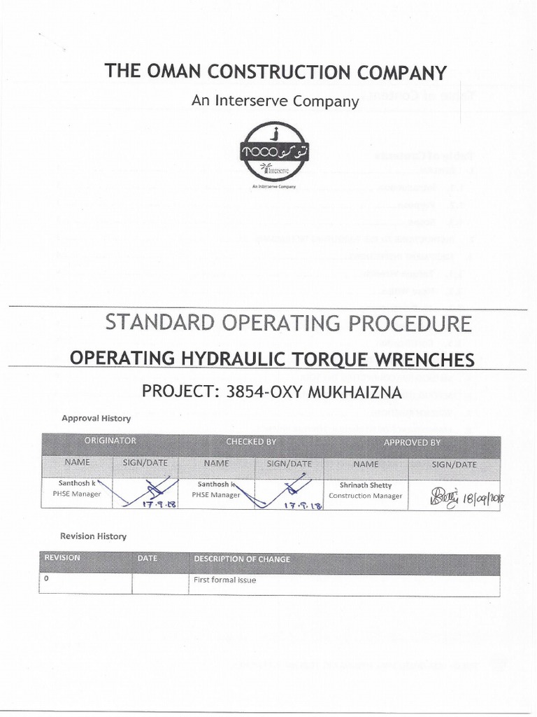 SOP - Hydraulic Torquing Procedure | PDF