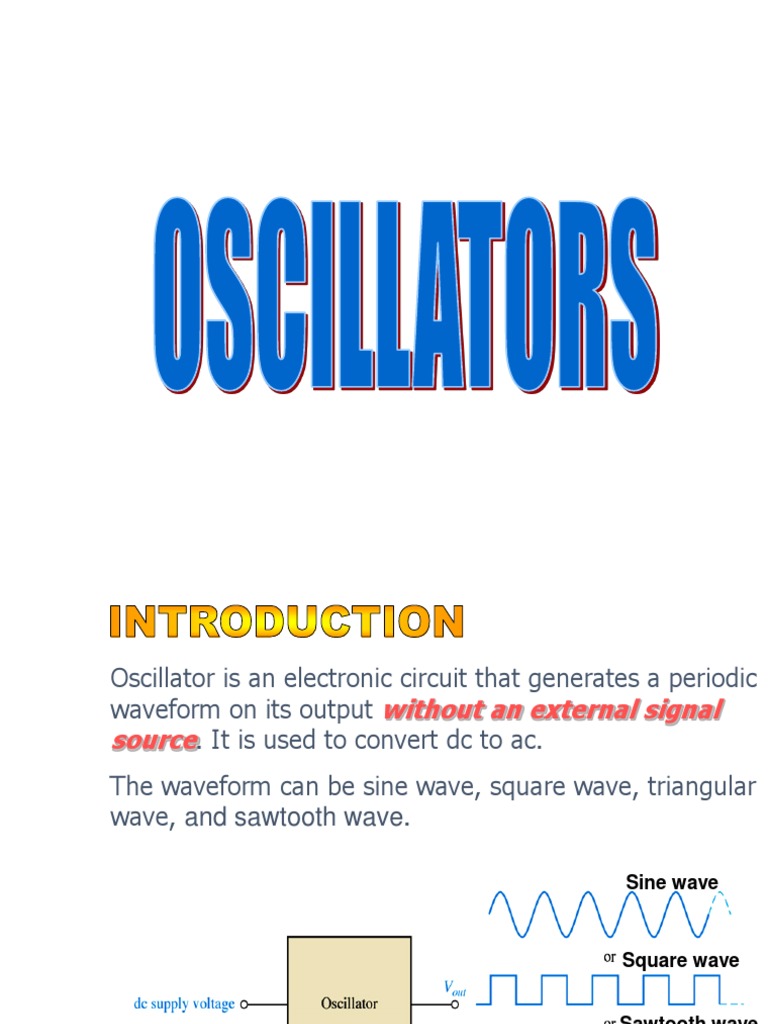 Oscillators | PDF | Electronic Oscillator | Operational Amplifier