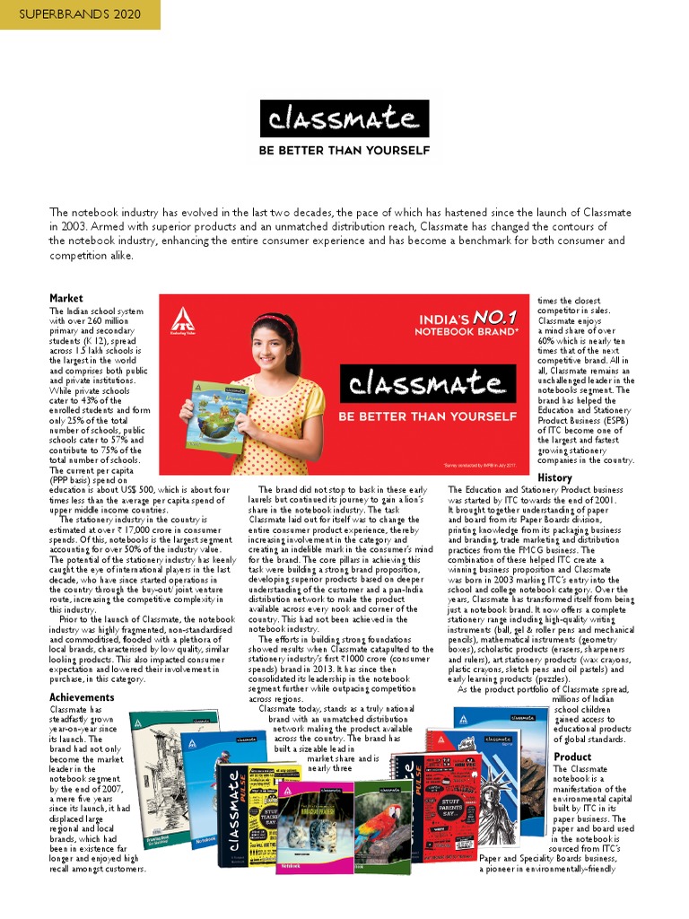 Classmate Notebooks Advertisement