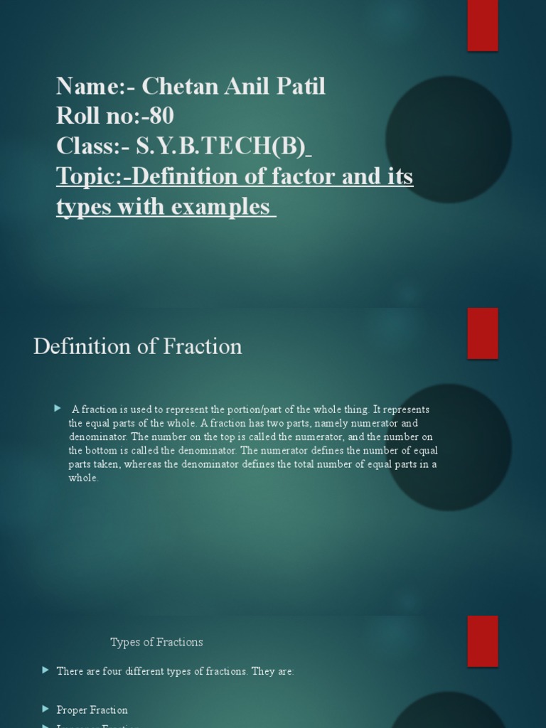 Name:-Chetan Anil Patil Roll No:-80 Class: - S.Y.B.TECH (B) Topic ...