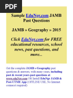 WAEC Geography Past Questions Guide | PDF