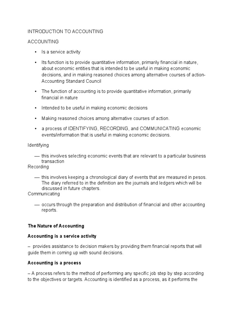 Introduction To Accounting | PDF | Accounting | Business