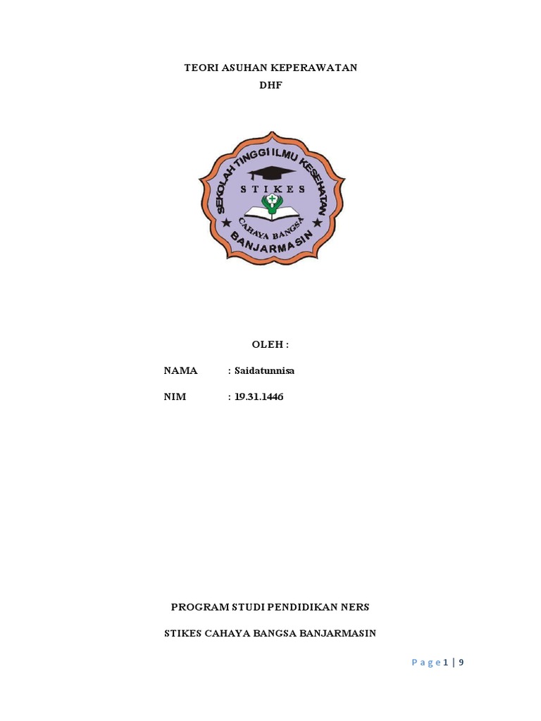 Cover LP Dan Askep Saidatunnisa (1) EDIT PDF | PDF