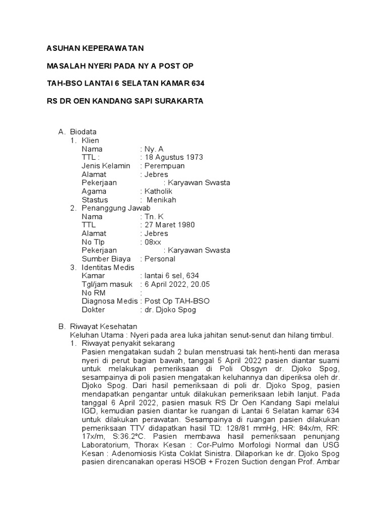 Askep Yubel Tah-Bso-1 | PDF