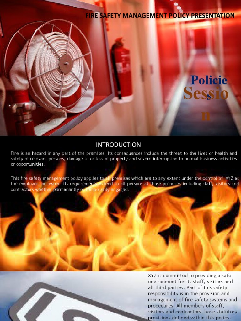 Fire Safety Management Presentation Slide | PDF | Fire Safety | Safety